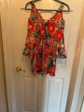 Peter Nygard | Tops | Peter Nygard Plus Vibrant Coral Sage Floral ...